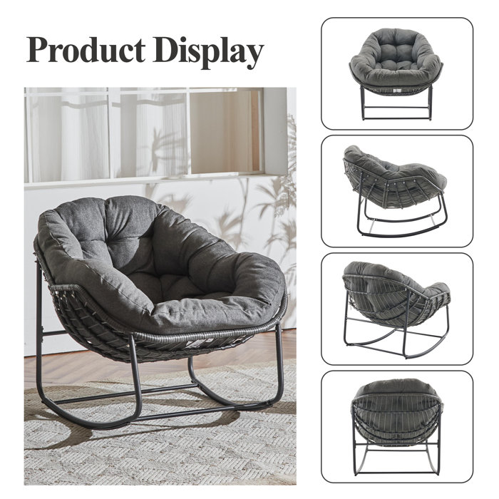 Wildon Home® Cadynce Wicker Outdoor Rocking Chair | Wayfair